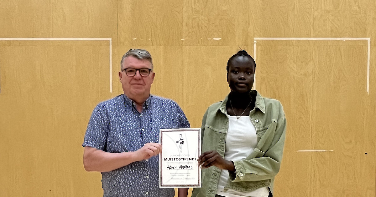 Jampe Lehtosen muistostipendi Aluel Machonille Vaasaan